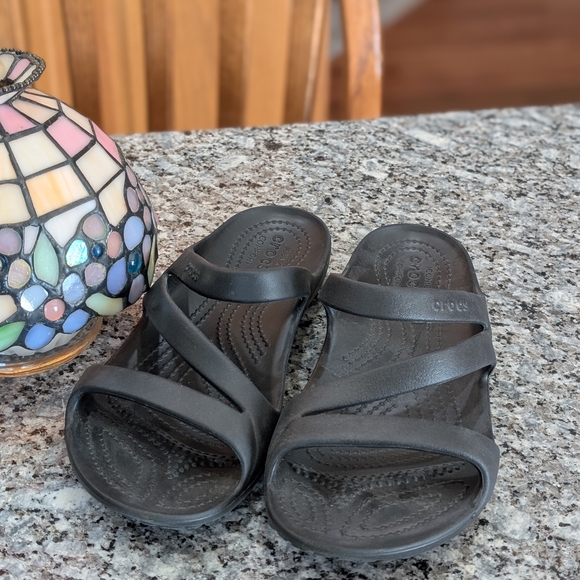 CROCS | Shoes | Crocs Womens Iconic Comfort Strappy Sandals Gray W7 ...